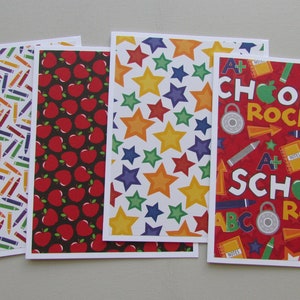 Alphabet Note cards-set of 6 Teacher note cards School themed cards ...