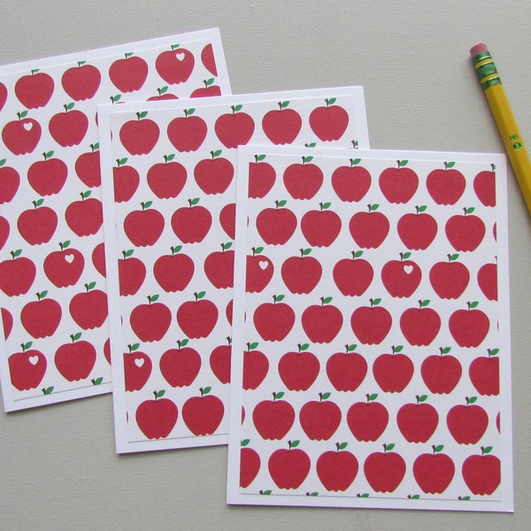 Apple Themed Thank You Cards - Etsy