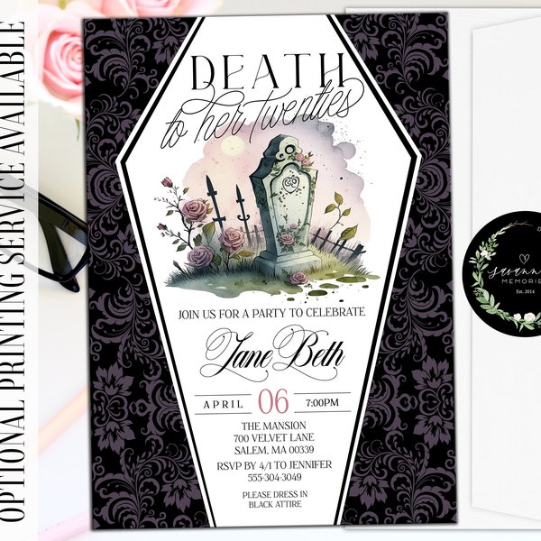 Death to My 30s Invitation - Etsy