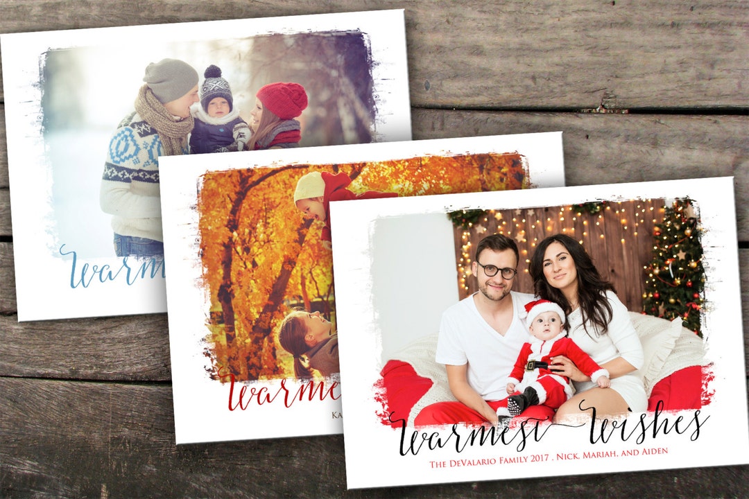 Custom Photo Christmas Cards Warmest Wishes Christmas Greeting ...