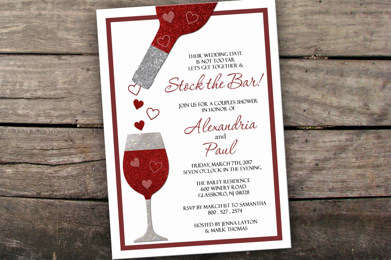 10% OFF Printed or Digital Stock the Bar Invitation Couples - Etsy