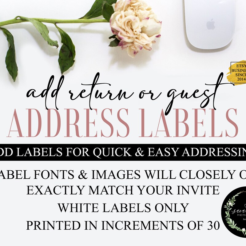 Wedding Guest Address Labels - Etsy