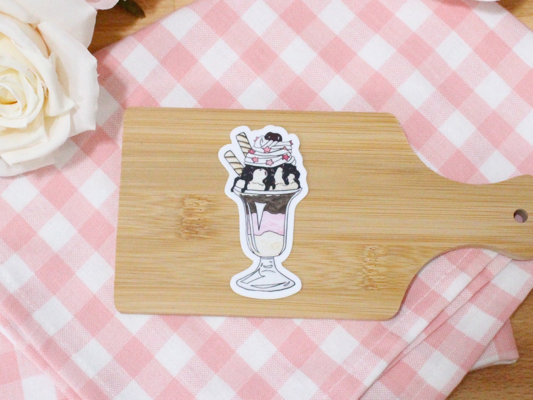 Neapolitan Sundae Vinyl Sticker, Water Bottle Decal, Laptop Sticker - Etsy