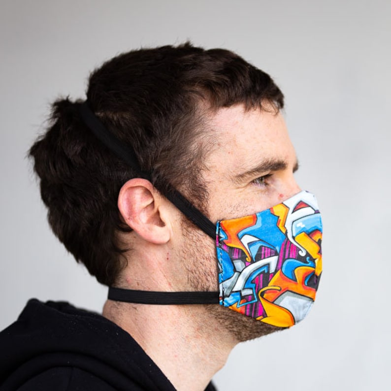 Graffiti Face Mask - Etsy