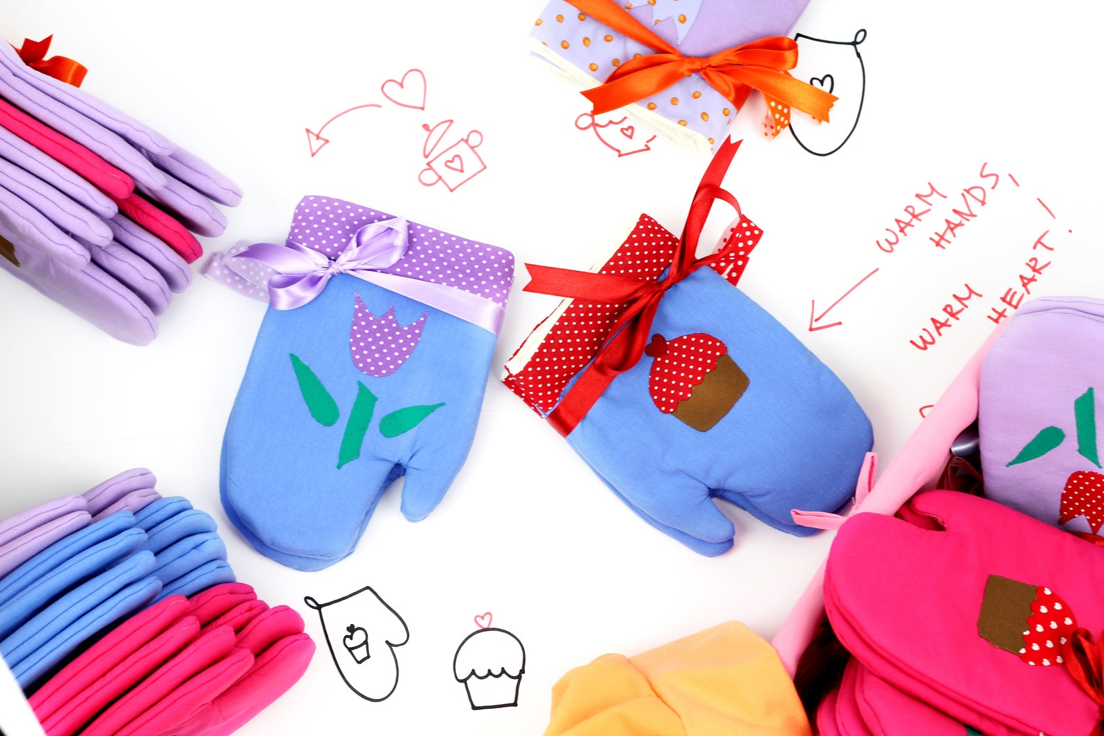 Sewing Pattern: Kitchen Mittens - Etsy Israel