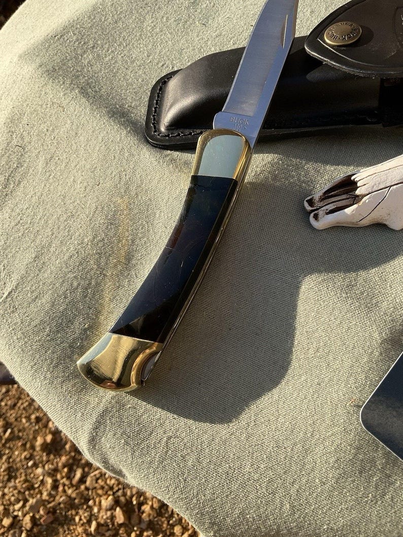 Buck Custom 110 Mammoth With File Work on Back Spring - Etsy