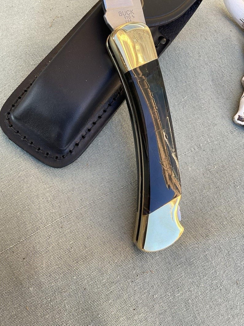 Buck Custom 110 Mammoth With File Work on Back Spring - Etsy