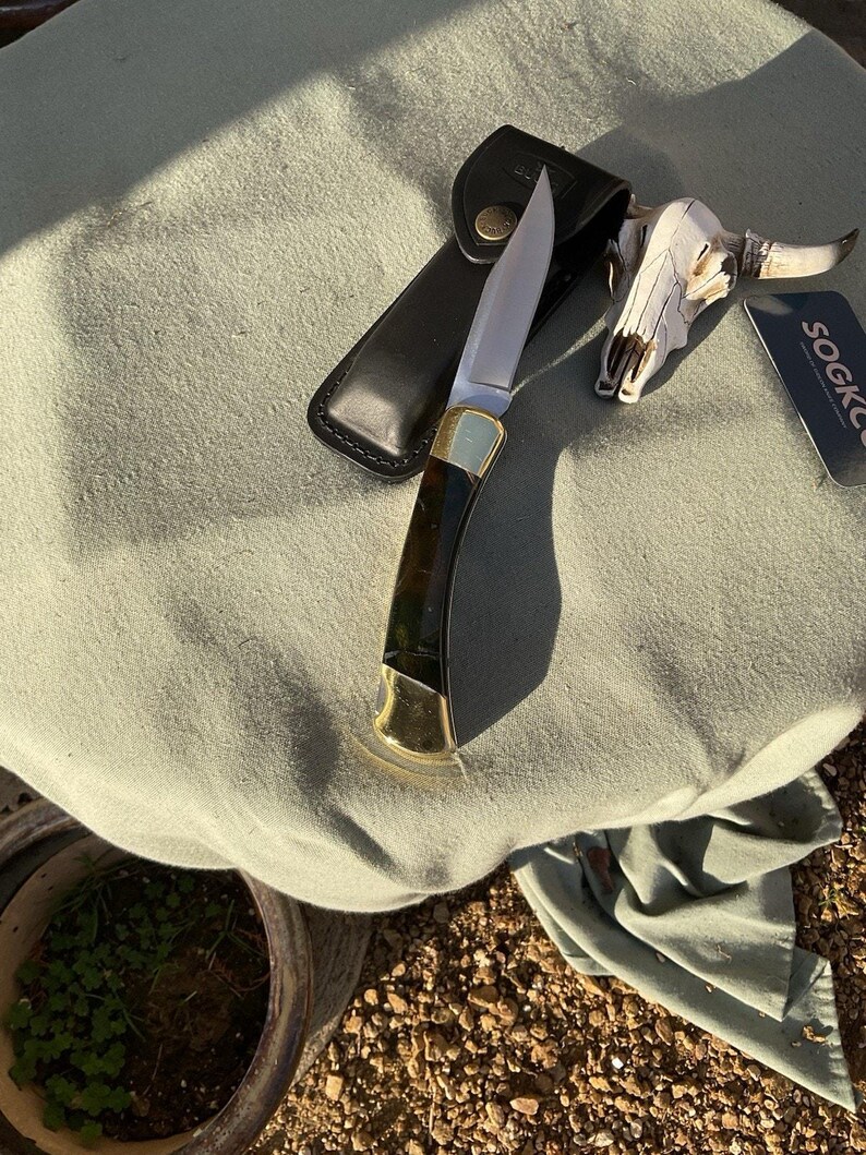Buck Custom 110 Mammoth With File Work on Back Spring - Etsy