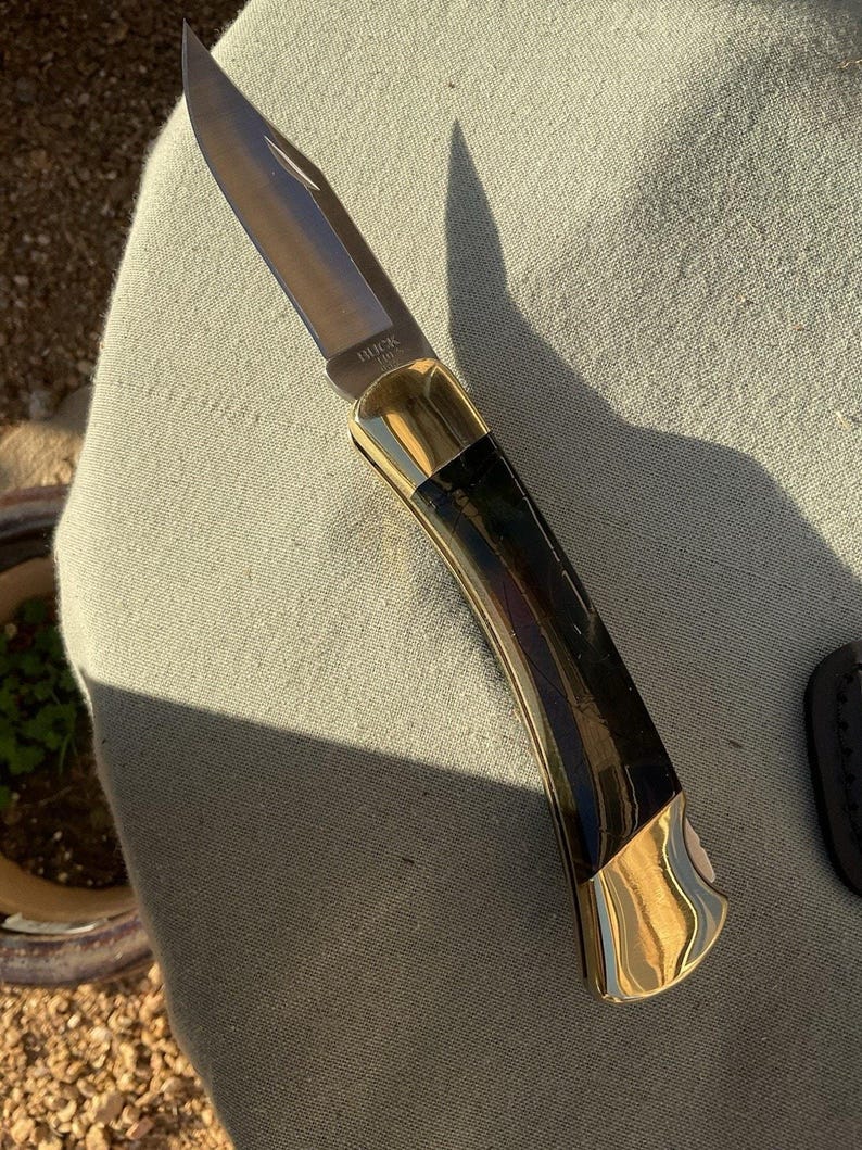 Buck Custom 110 Mammoth With File Work on Back Spring - Etsy