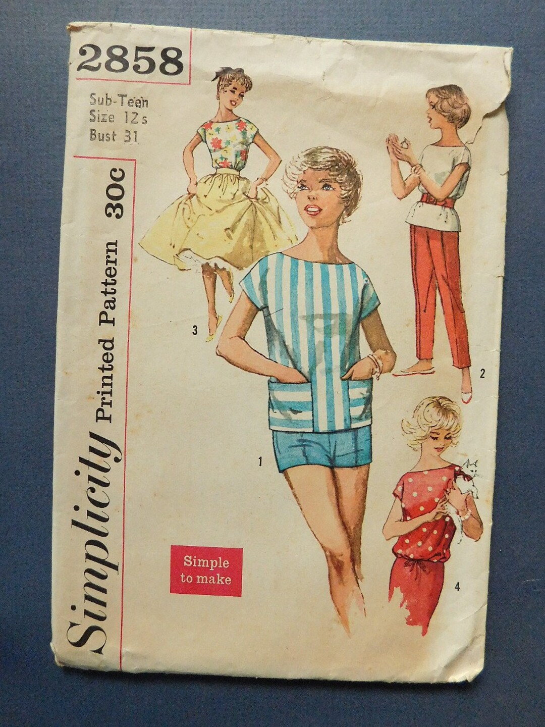 Simplicity Pattern 2858 - Etsy