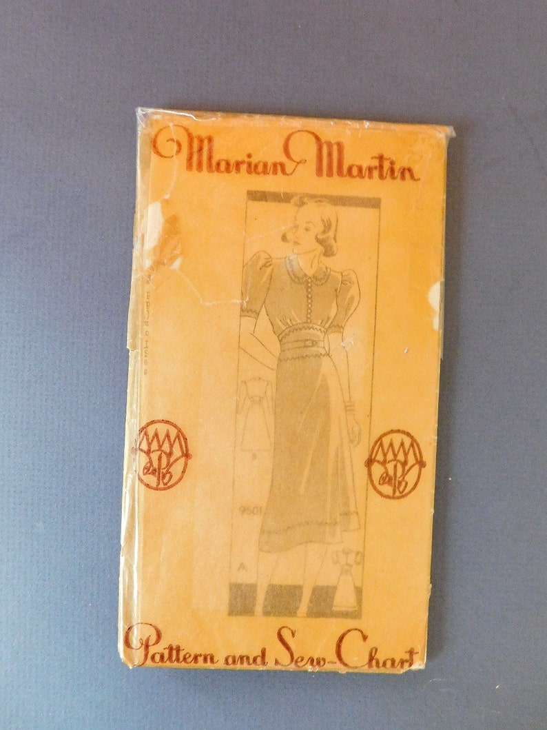 1930s Marian Martin Pattern 9601 - Etsy