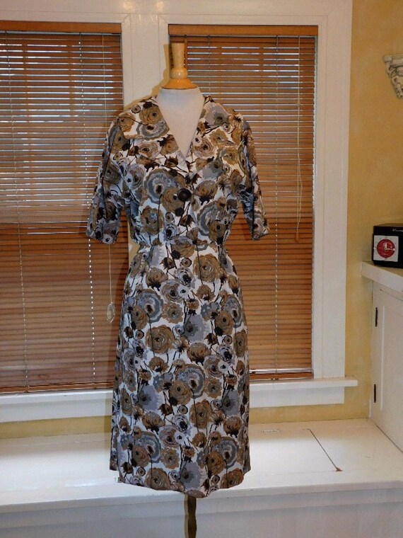 Black And White Vintage Print Dress at Velma Wright blog