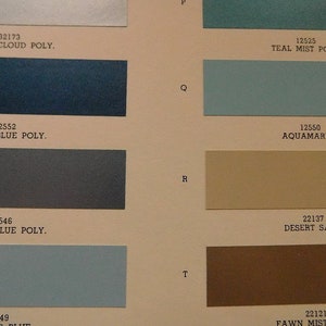 1962 Buick Color Code Chart - Etsy