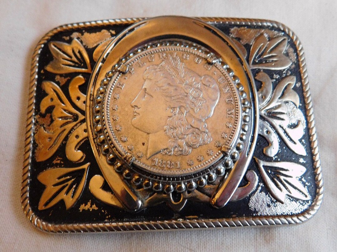 1881 Silver Dollar Belt Buckle - Etsy