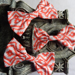 Orange Aztec Hair Bow HANDMADE Hair Accessory - Etsy