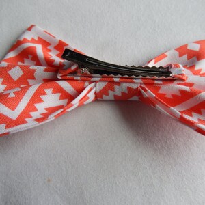 Orange Aztec Hair Bow HANDMADE Hair Accessory - Etsy