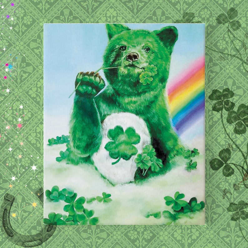 Good Luck Bear St. Patricks Day Care Bears / Carebears Fine | Etsy