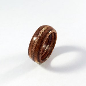Mens Wood Wedding Ring Marine Ply Ring Engineered Wood Ring Unique Mens ...