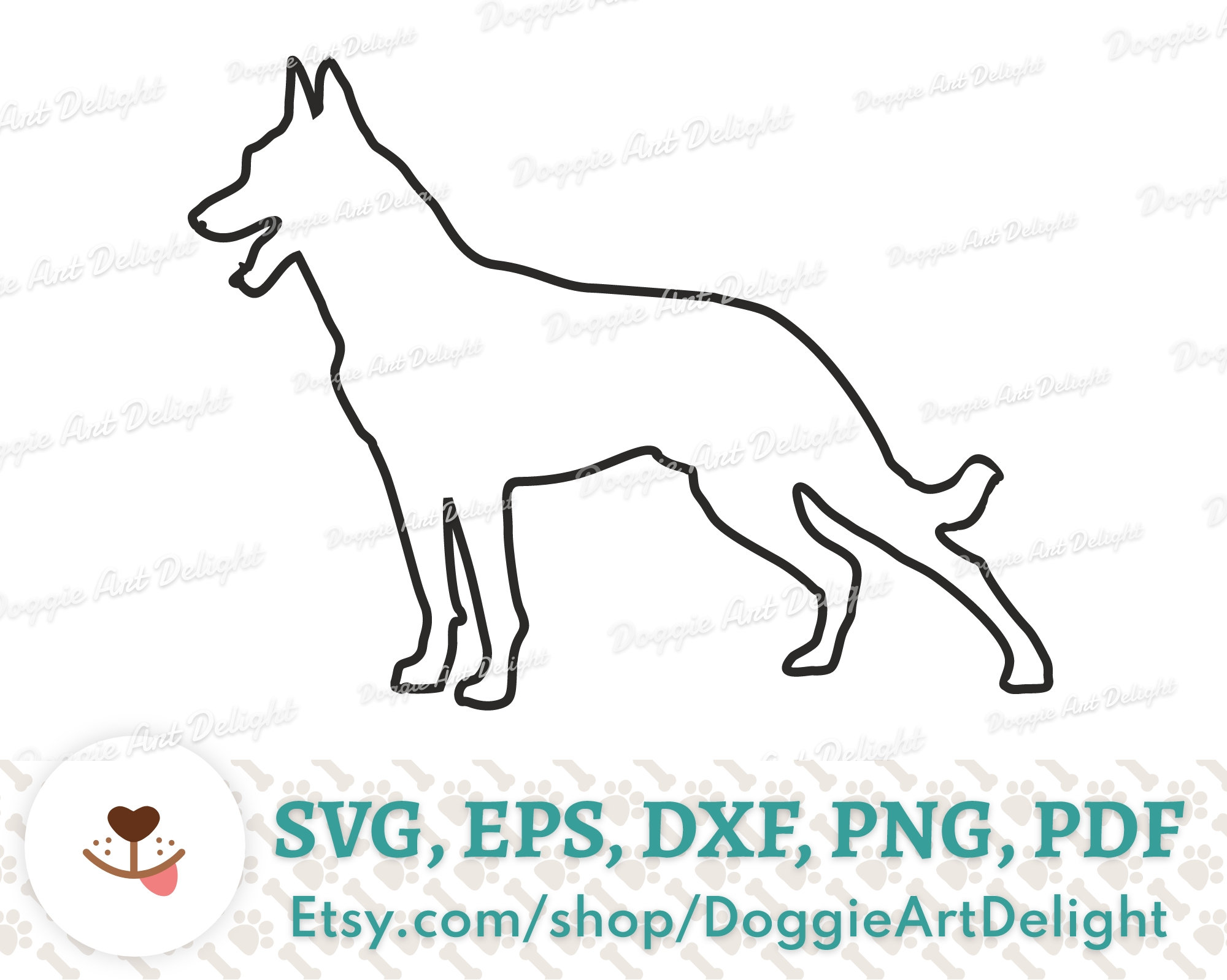 Belgian Malinois Outline Svg File for Cricut Malinois Dog - Etsy UK