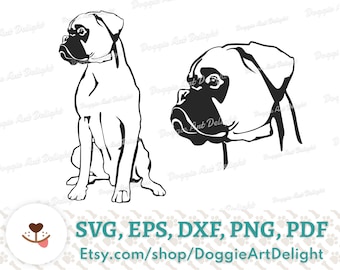 Boxer Dog Digital File - Etsy