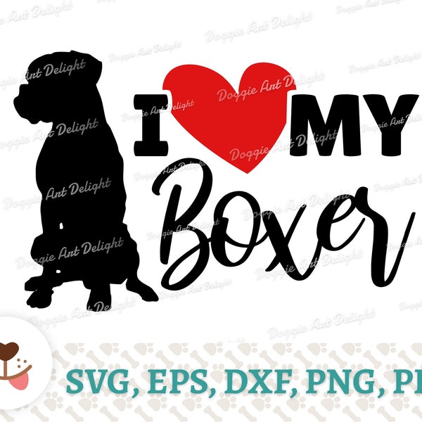 I Love My Boxer - Etsy