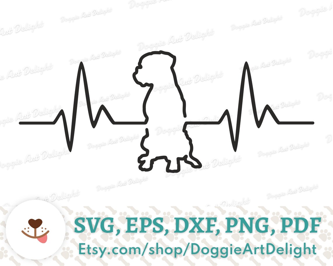 Boxer Heartbeat Svg Vector Art. Boxer Lover Design for Print - Etsy