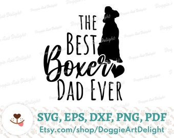 Dad Boxer Dog Svg - Etsy