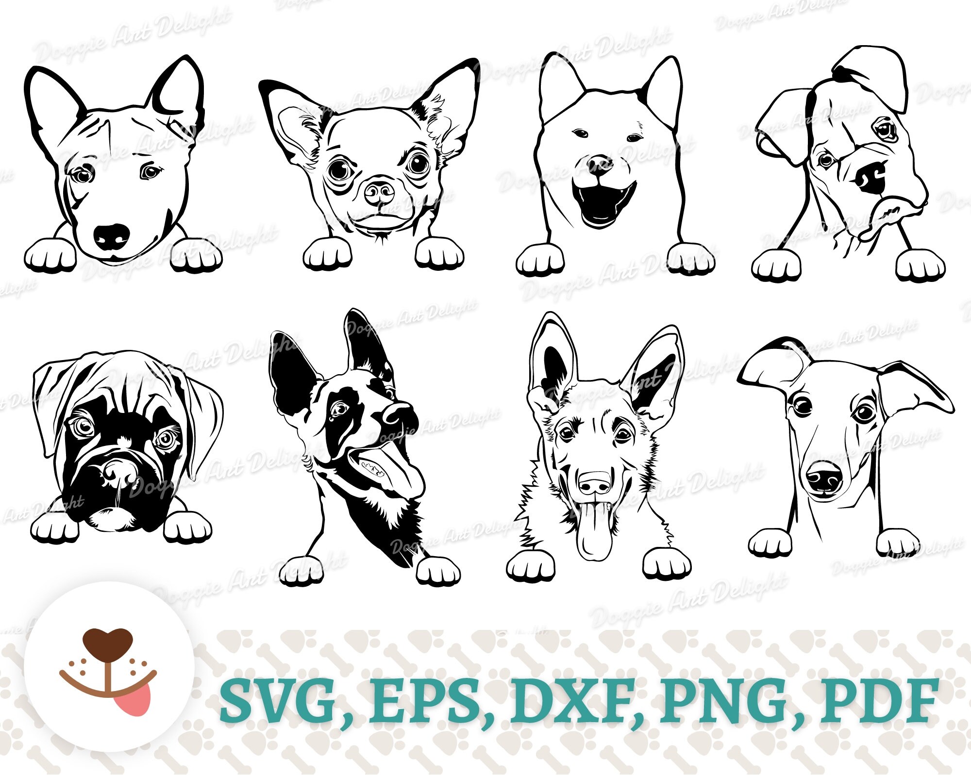 Dog Peeking Around Corner