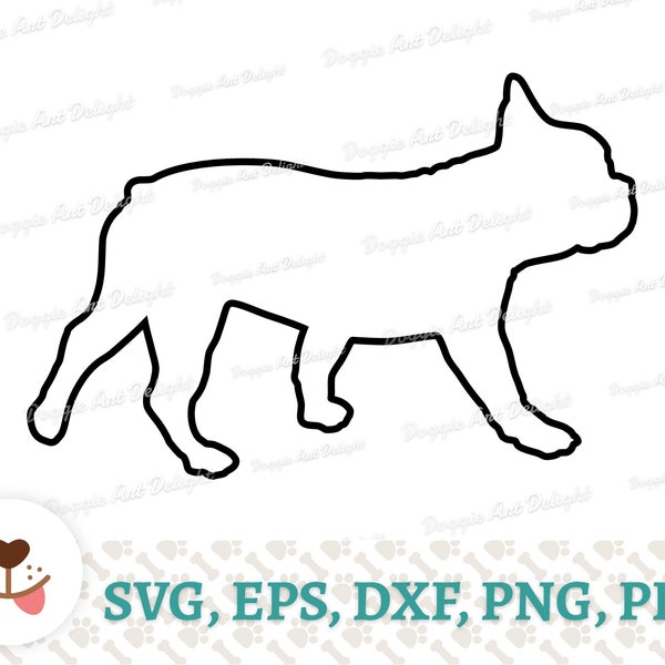 French Bulldog Outline Svg - Etsy