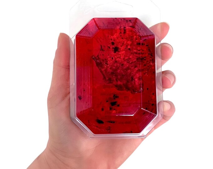 July/ruby-birthstone Mineral Soap Bar 4oz.faceted - Etsy