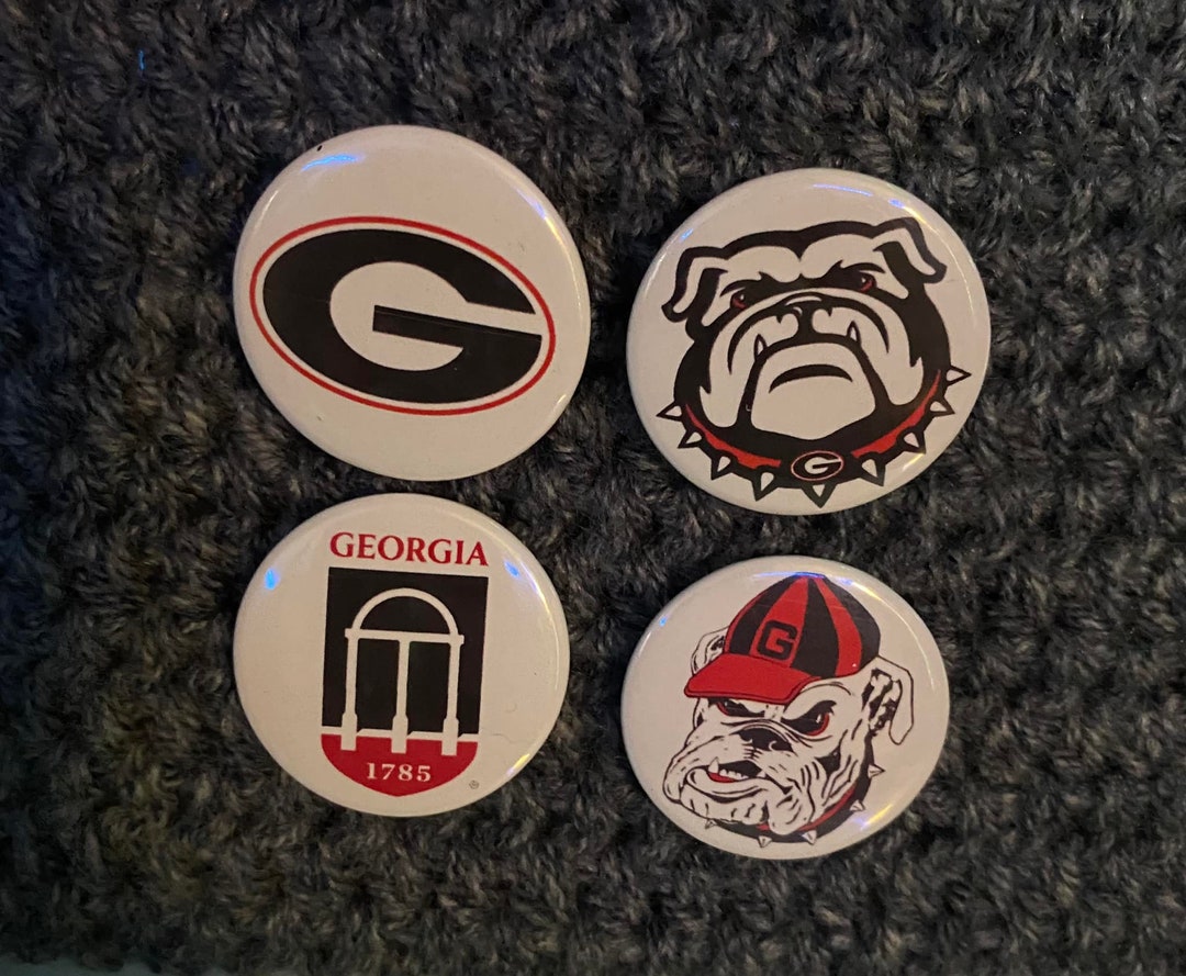 4pk UGA Button Pins. - Etsy