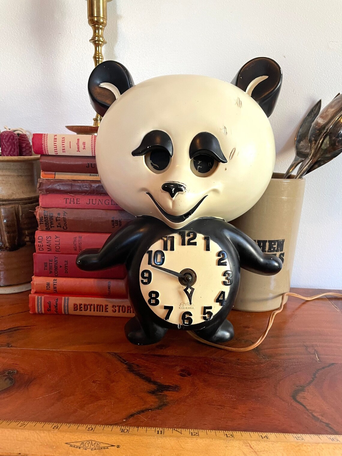 Rare Functional Vintage Spartus Panda Wall Clock - Etsy