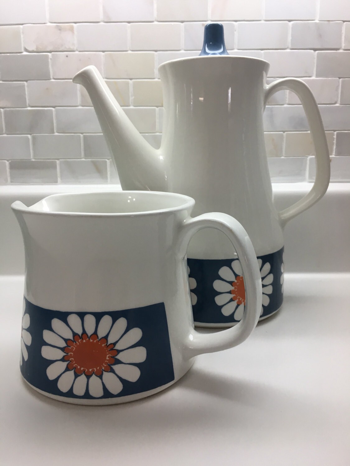 Figgjo Flint Turi-design Daisy Milk Jug Made in Norway - Etsy Canada