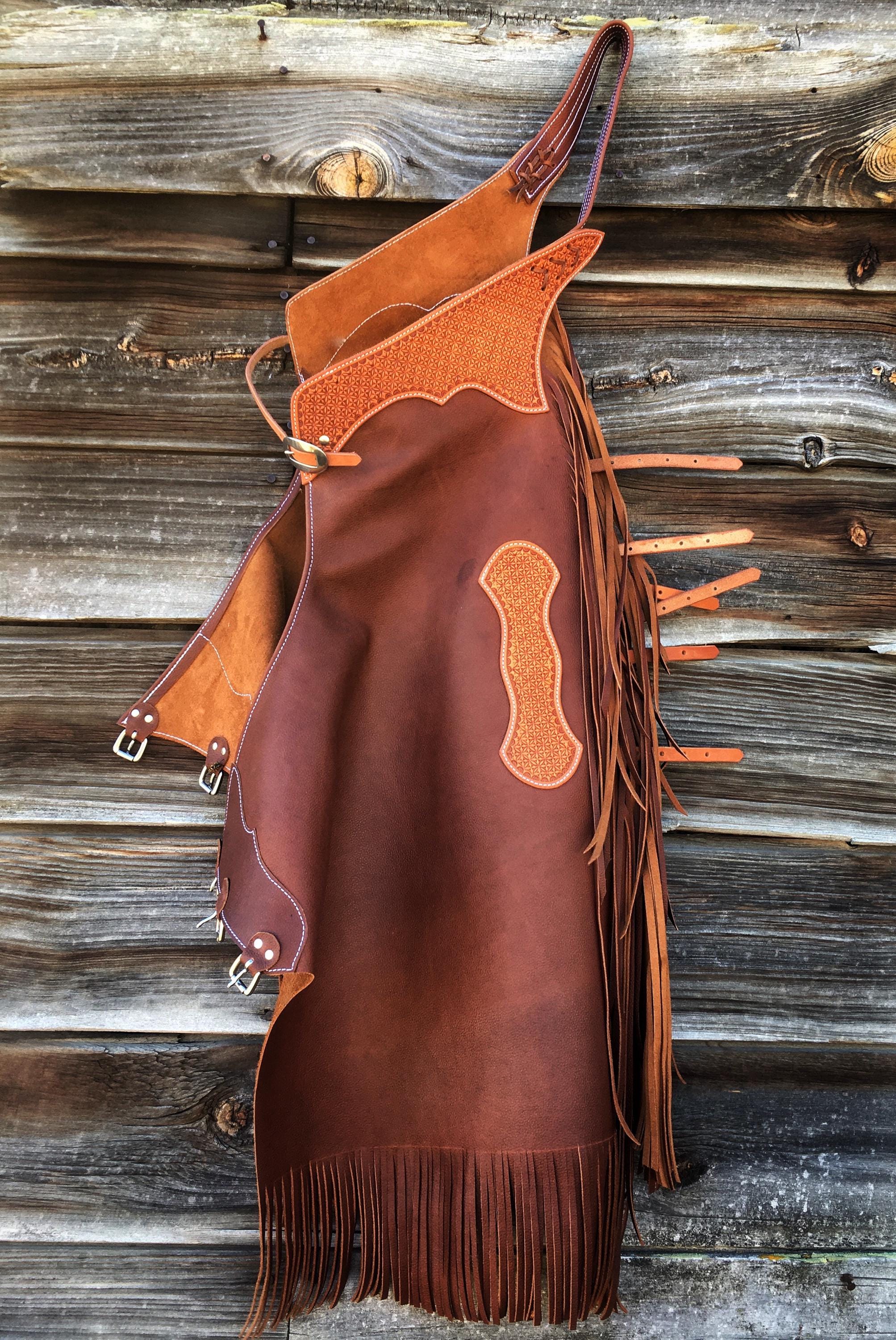 Custom Hand Made Leather Chinks Tooled or Carved to Your Specifications ...
