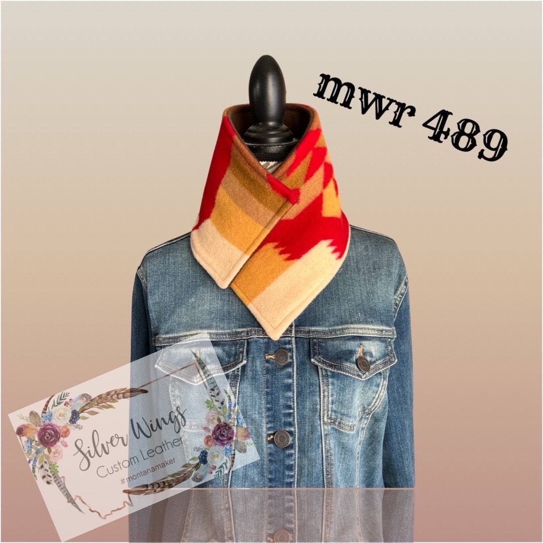 Montana Wool Rag, SMALLER Size, Native Print, Women's Wild Rag, Wool ...