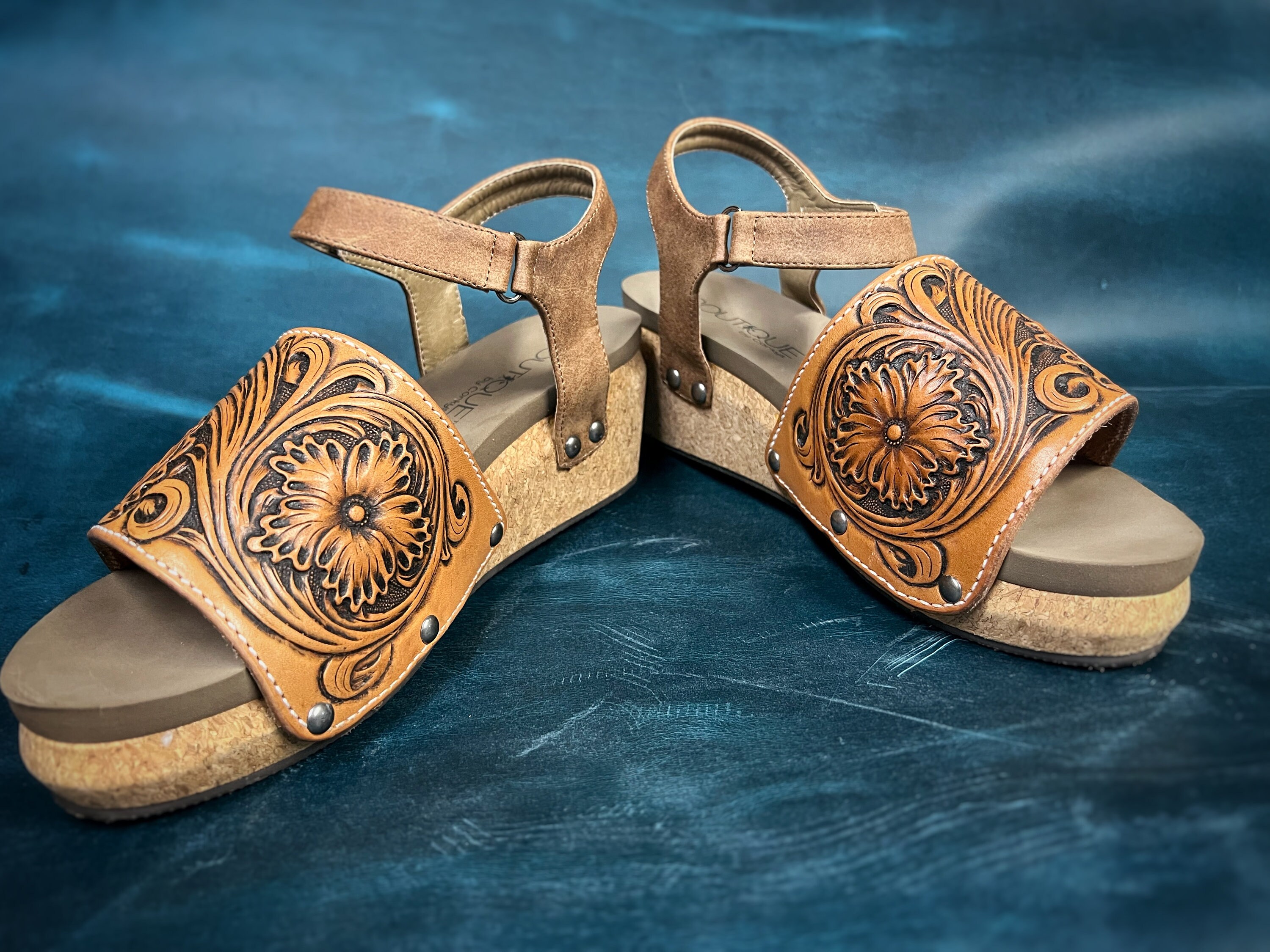 Custom Hand Tooled Leather High Heels, Ladies Shoes Size 9, Western ...