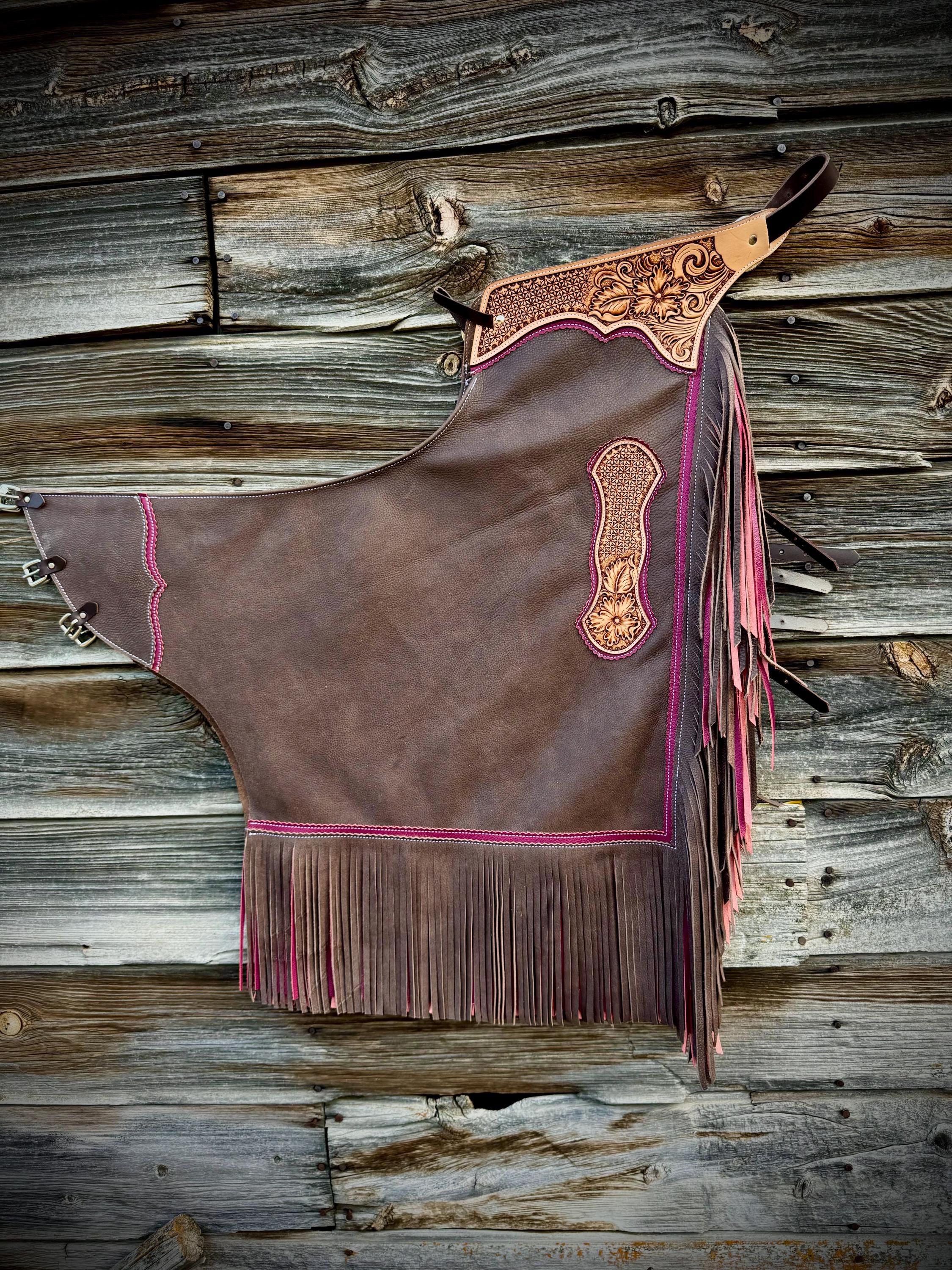 Custom Hand Made Leather Chinks Tooled or Carved to Your Specifications ...