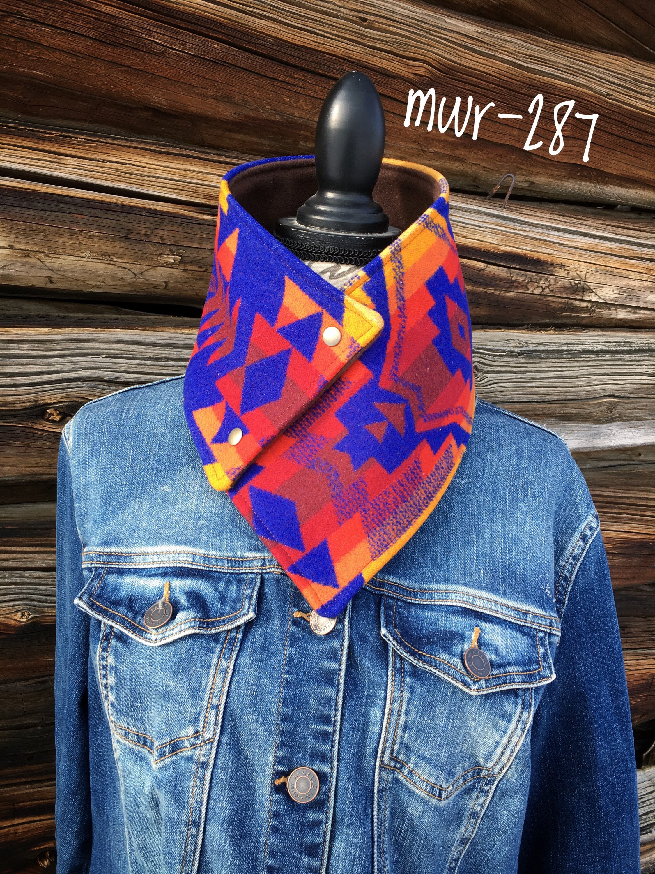 Montana Wool Rag Print Wild Rag Cowl Scarf Mwr-287 Made With Genuine ...