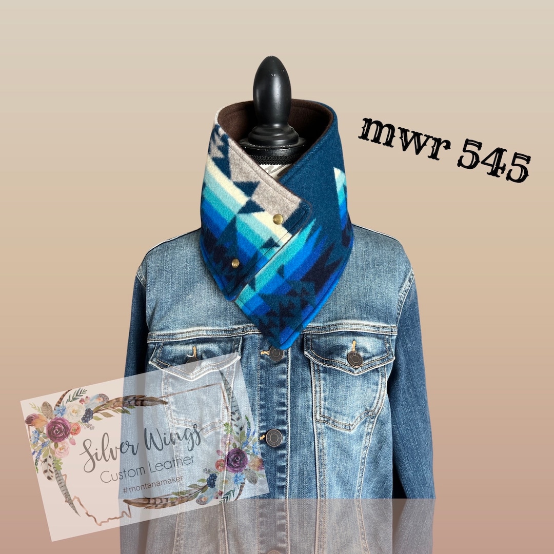 Montana Wool Rag, SMALLER Size, Native Print, Women's Wild Rag, Wool ...