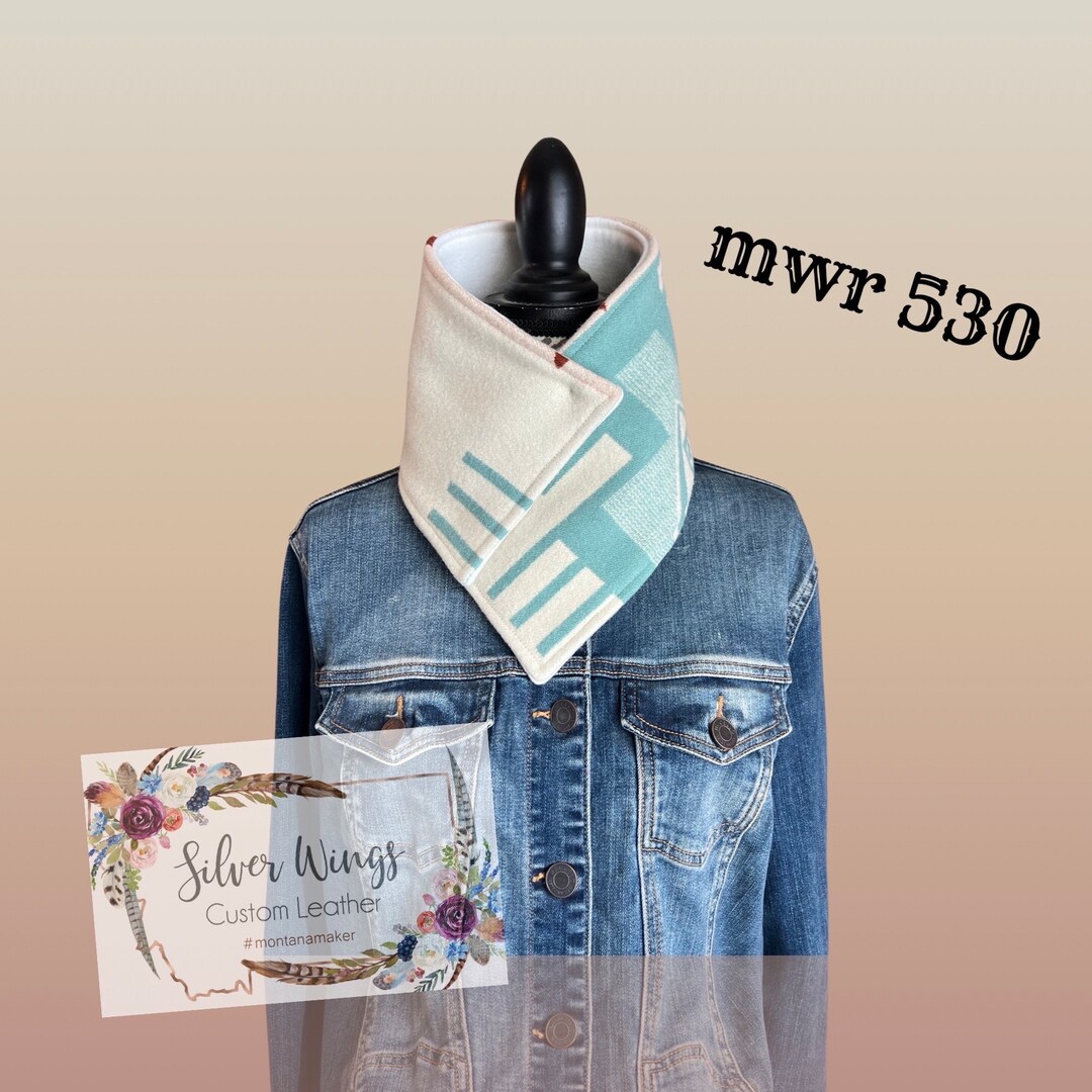 Montana Wool Rag, SMALLER Size, Native Print, Women's Wild Rag, Wool ...