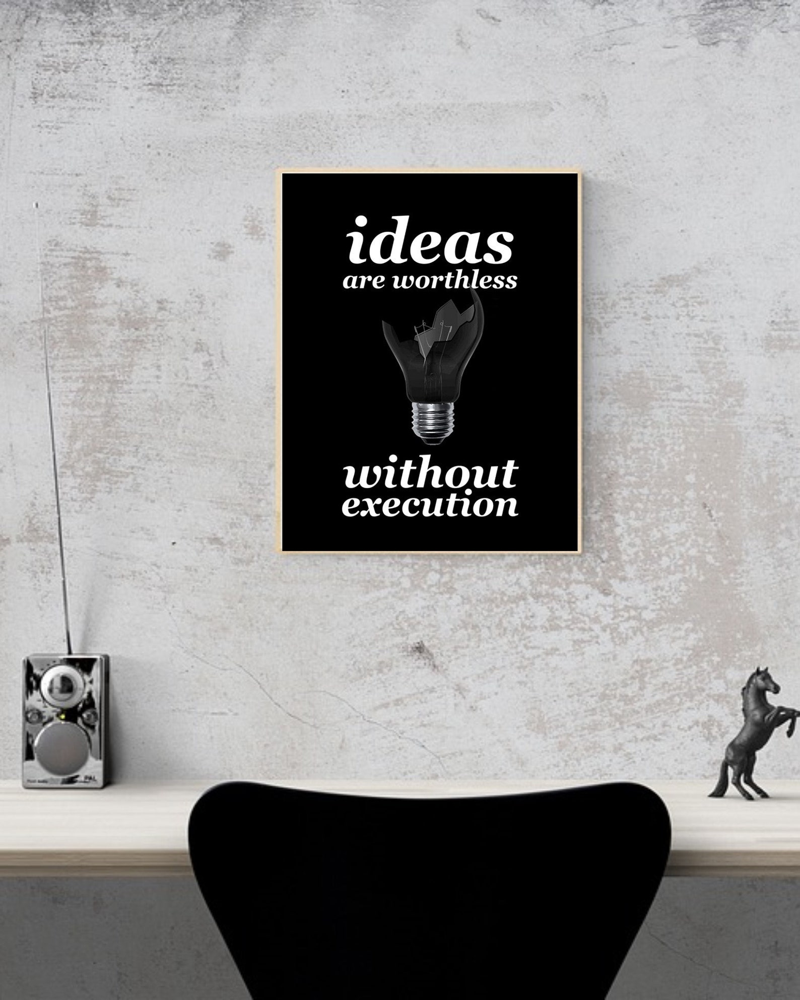 MOTIVATION Ideas Are Worthless Without Execution Quote - Etsy