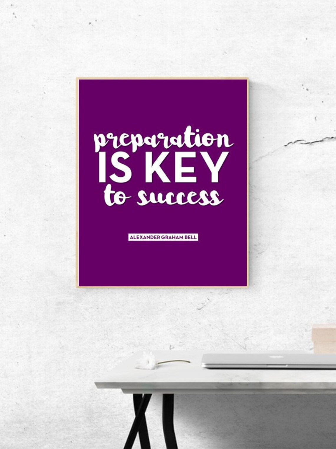 SUCCESS - Preparation is Key to Success - Quote - Digital Wall Art - Etsy
