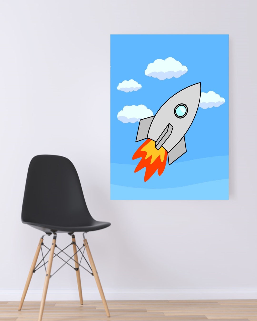 DIGITAL WALL ART- Flight- Rocket Ship - Etsy