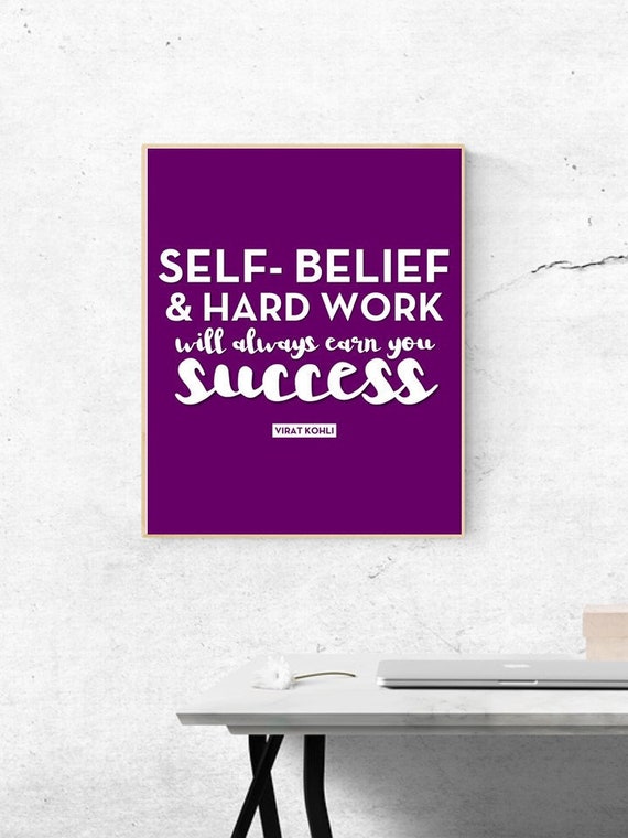 SUCCESS Self Belief and Hard Work Will Always Earn You | Etsy