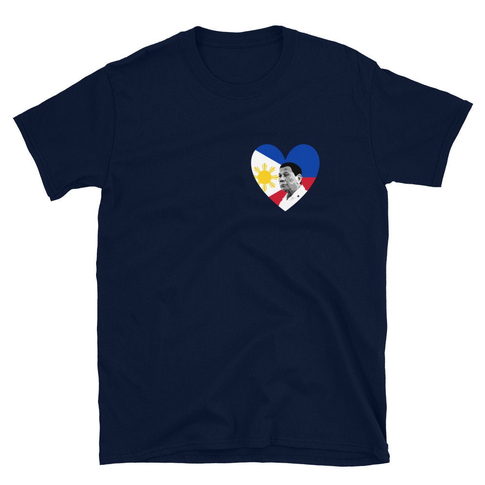 Tshirt-duterte in Heart-flag- Philippines-pinoy-president- Iconography ...