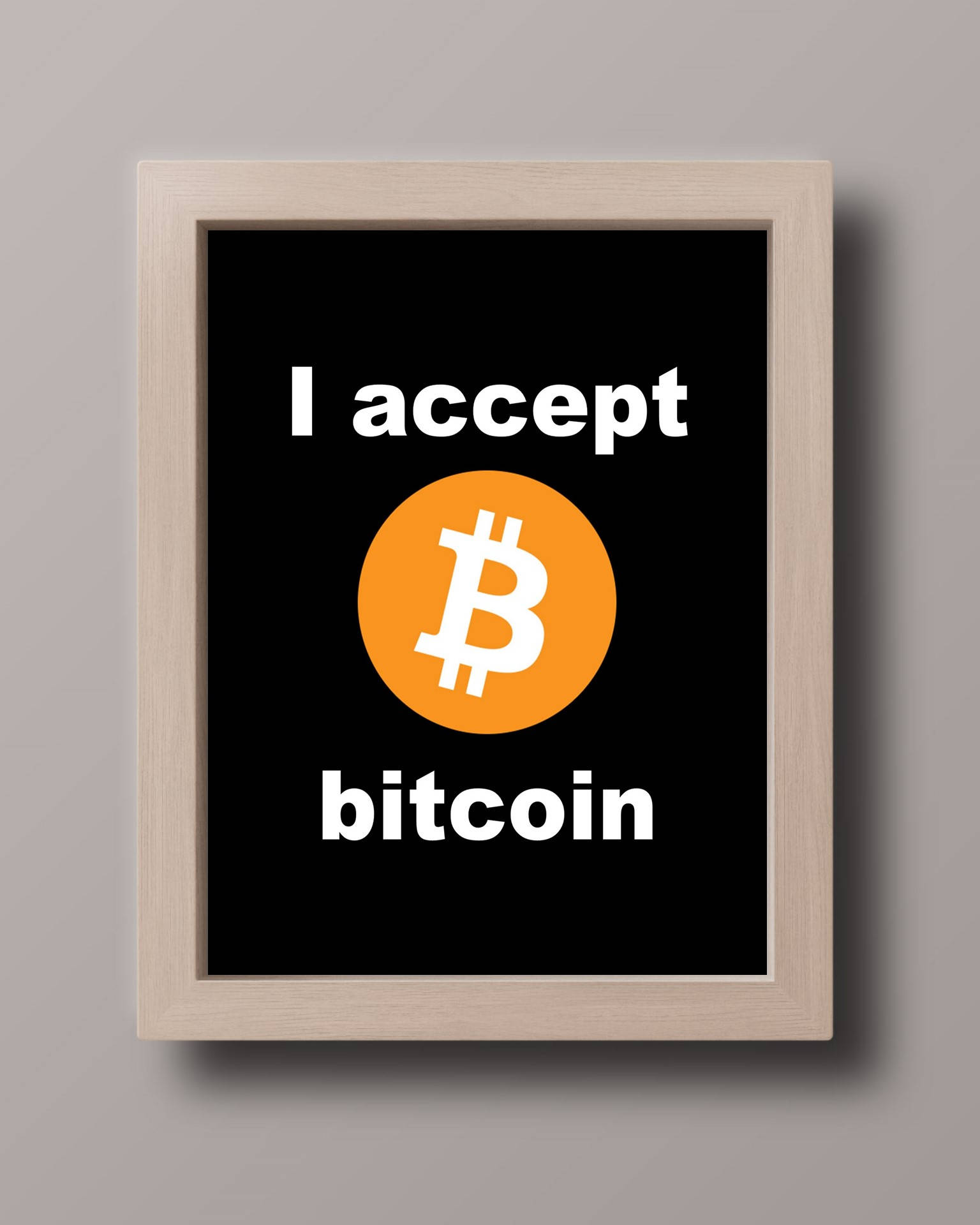 We Accept Bitcoin Logo