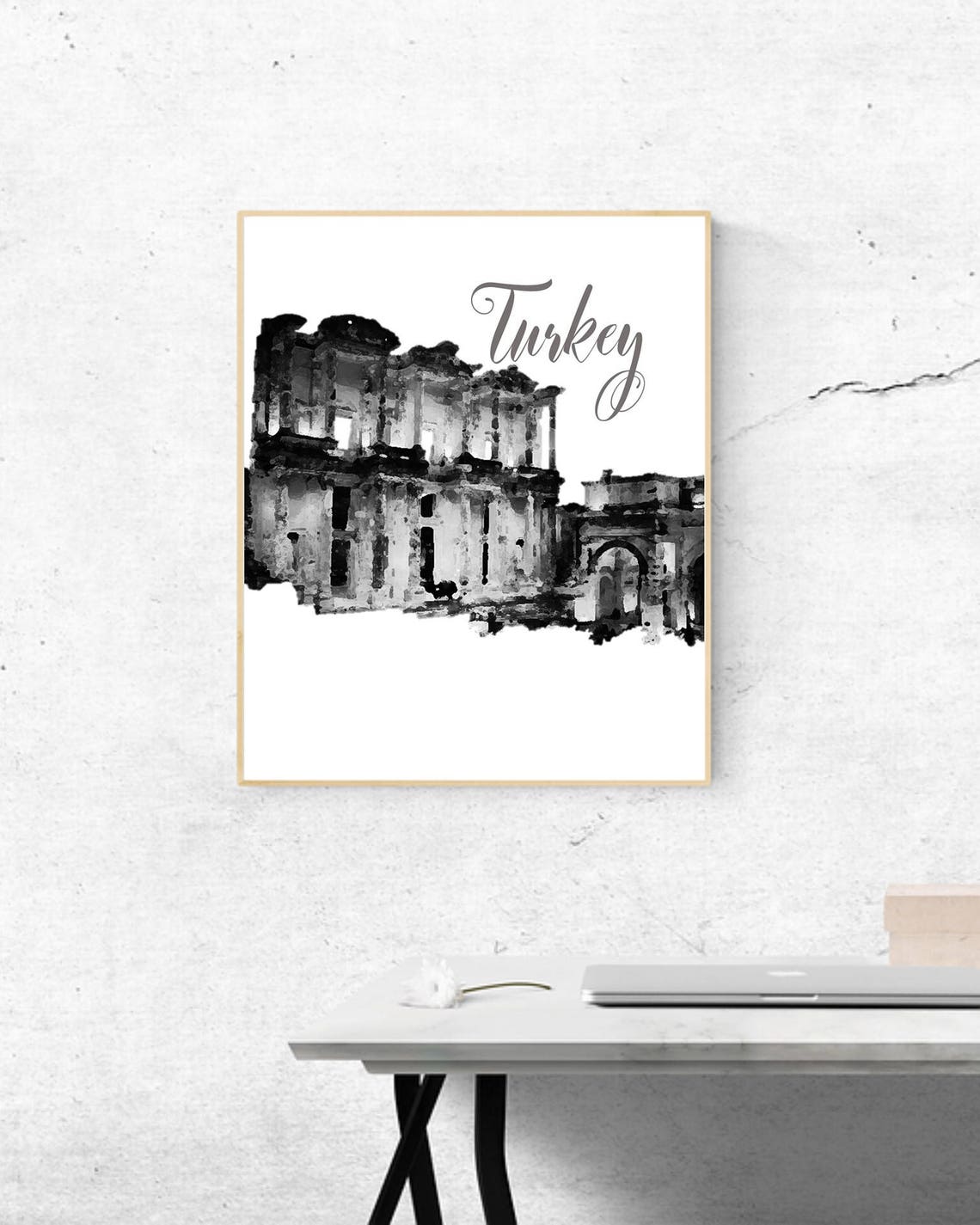 Watercolor Turkey Wall Art - Turkey Print - Famous Landmark - Wall ...