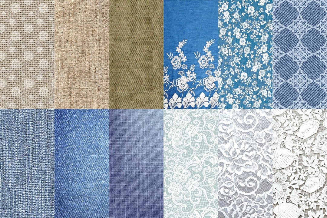 Burlap Lace Denim Digital Paper Pack - Nice Burlap Lace Denim Textures ...