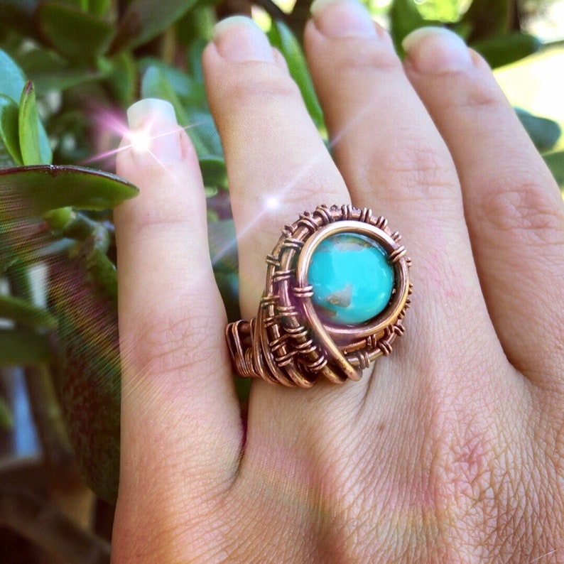 ORDER A CUSTOM RING Natural Crystal Rings Recycled Copper - Etsy