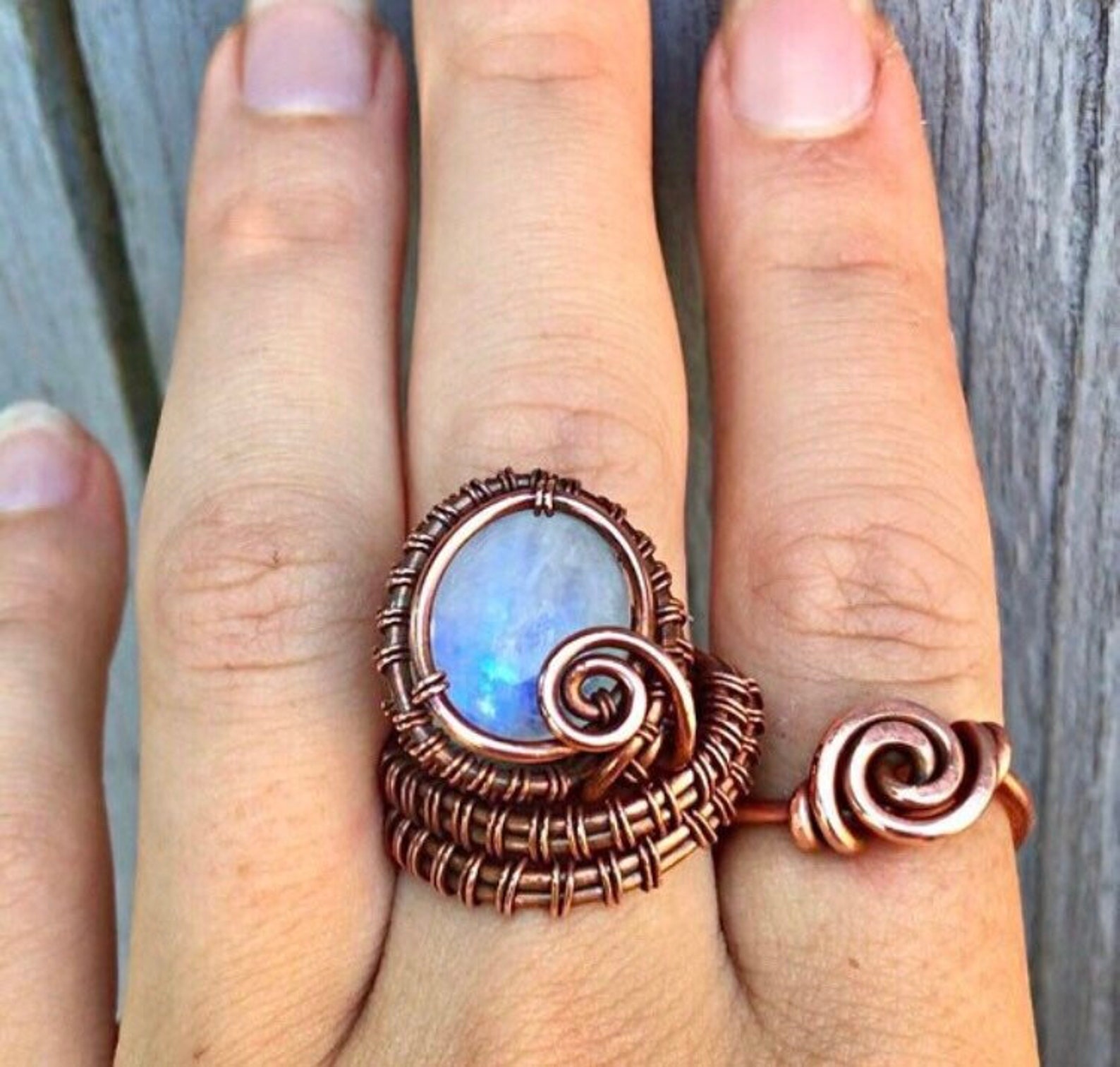 ORDER A CUSTOM RING Natural Crystal Rings Recycled Copper - Etsy